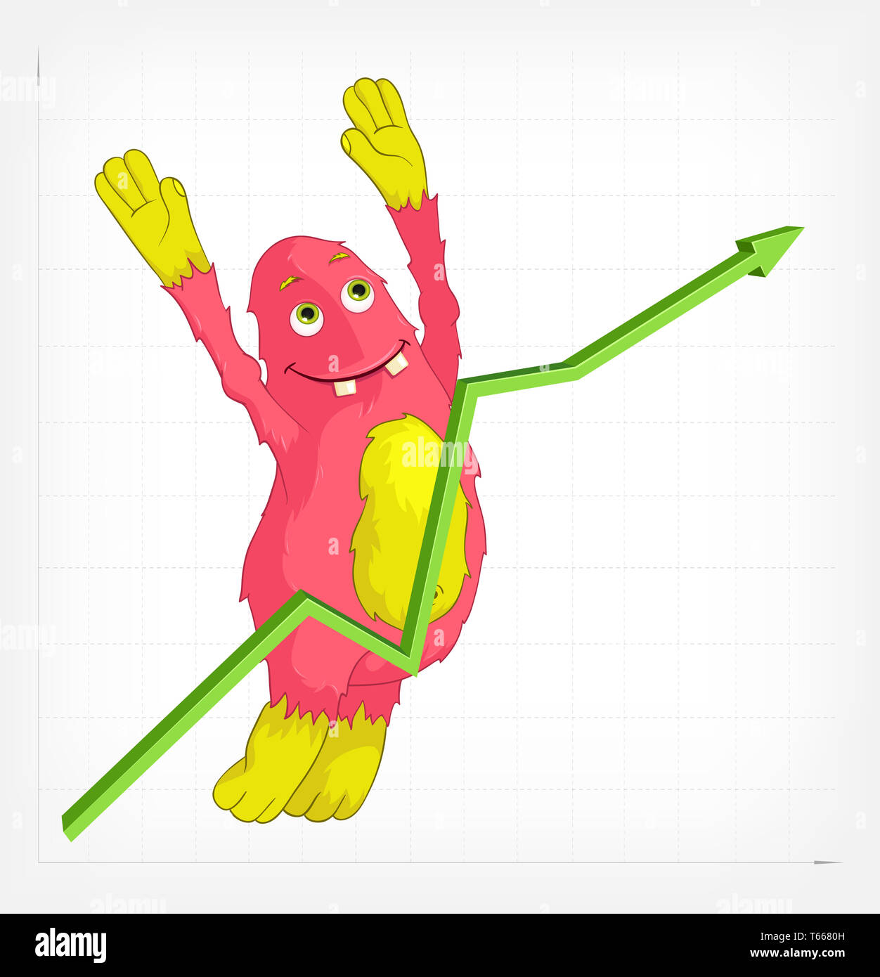 Funny Monster. Jumping Stock Photo - Alamy