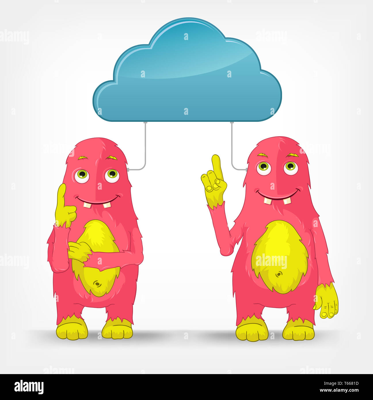 Funny Monster. Cloud Service Stock Photo - Alamy