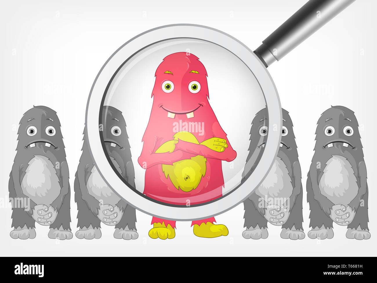 Find Monster. Vector EPS 10 Stock Photo - Alamy