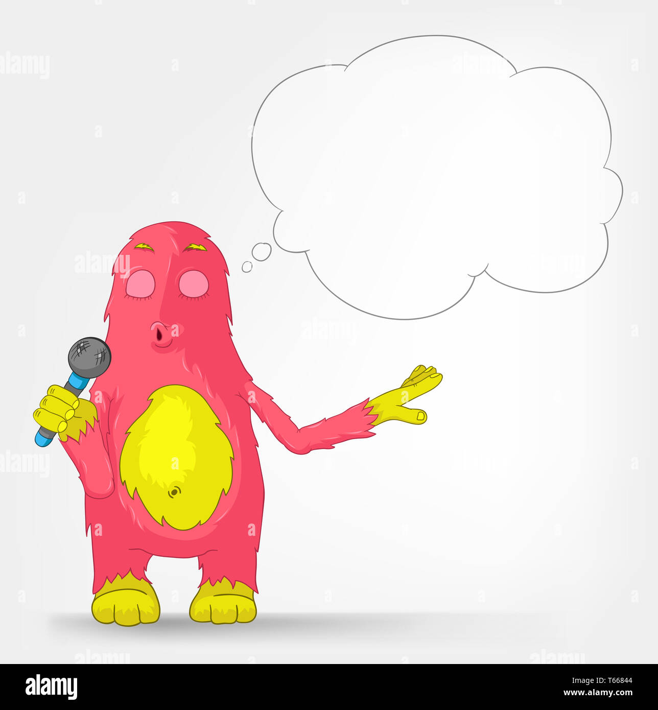 Funny Monster. Singing Stock Photo - Alamy