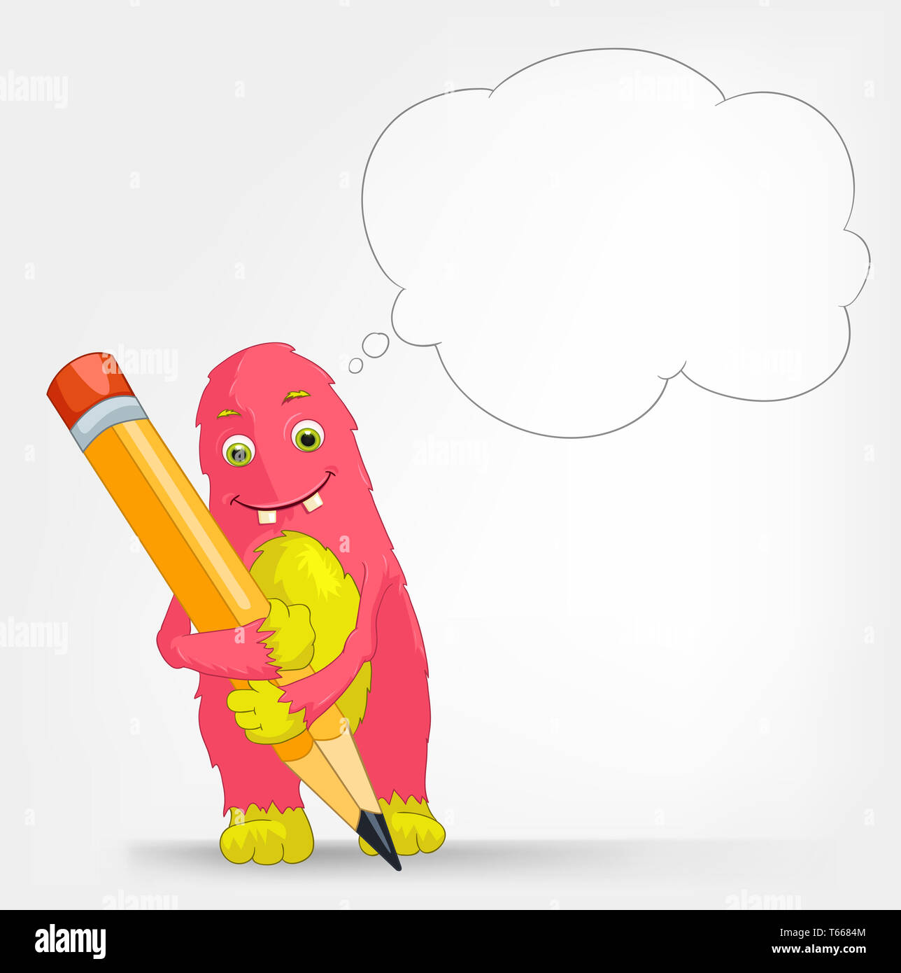 Funny Monster. Writer Stock Photo - Alamy