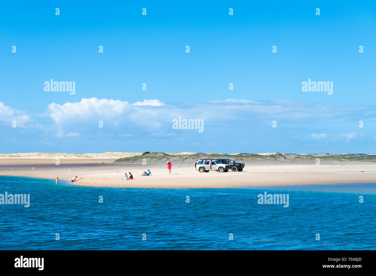 Crowdy Head, NSW, Australia-April 21, 2019: People enjoying the sunny ...