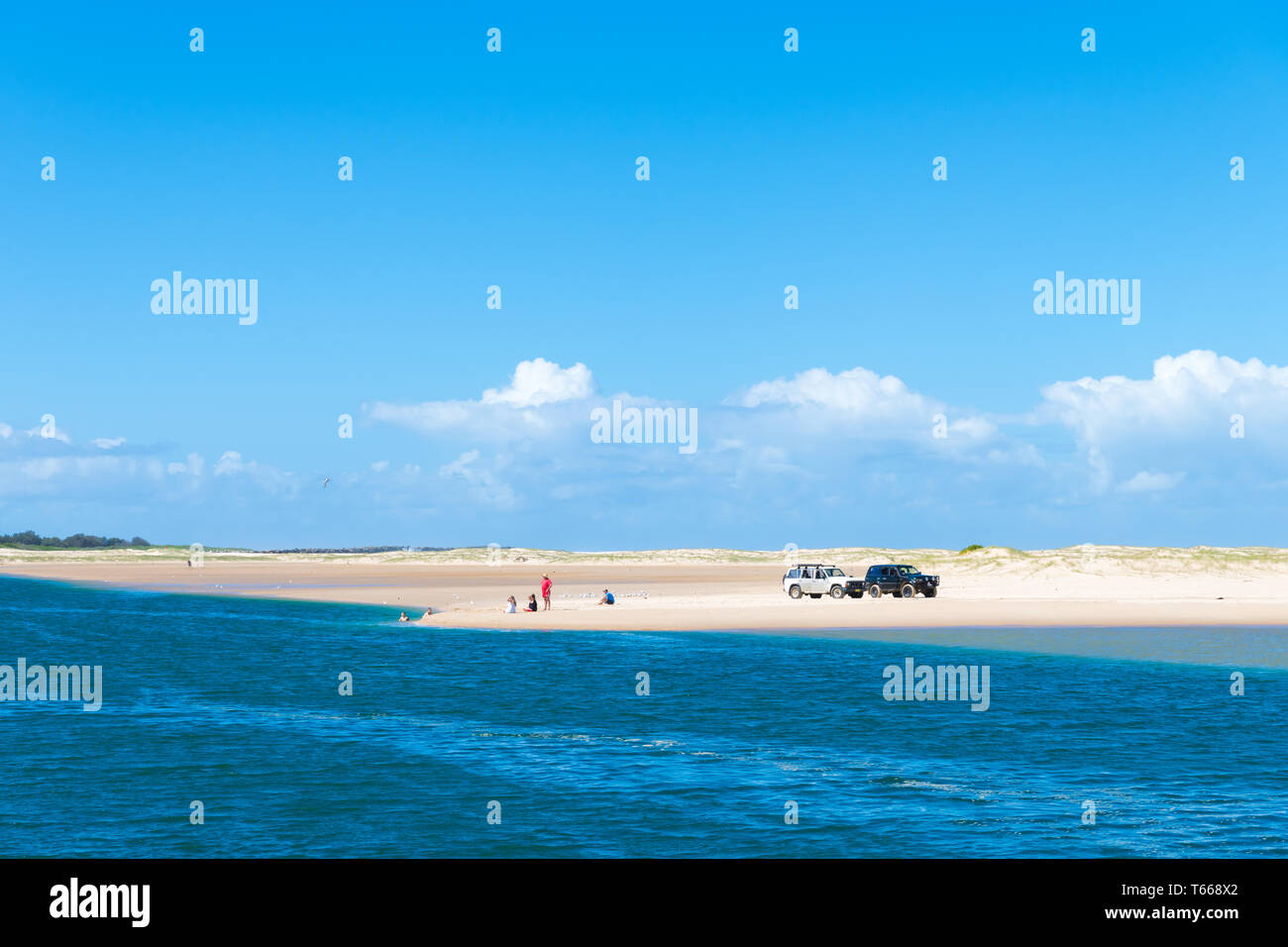 Crowdy Head, NSW, Australia-April 21, 2019: People enjoying the sunny ...