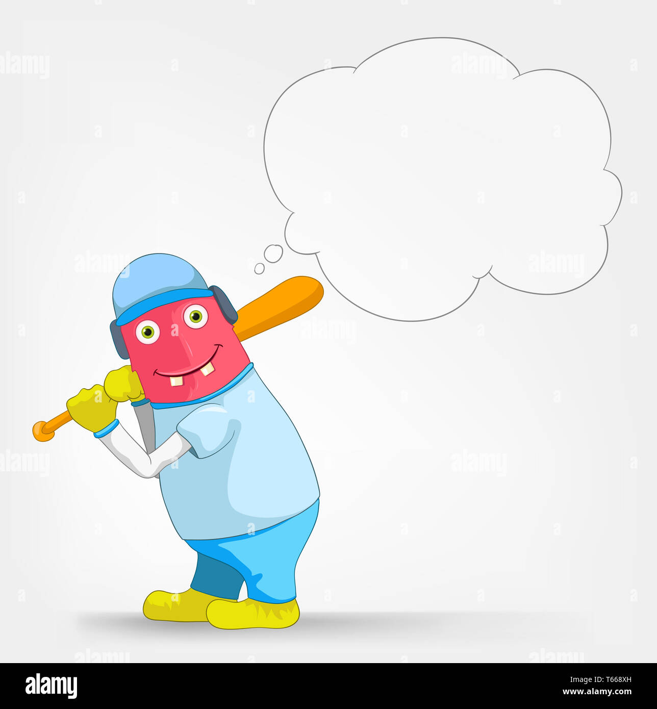 Funny Monster. Baseball Stock Photo - Alamy