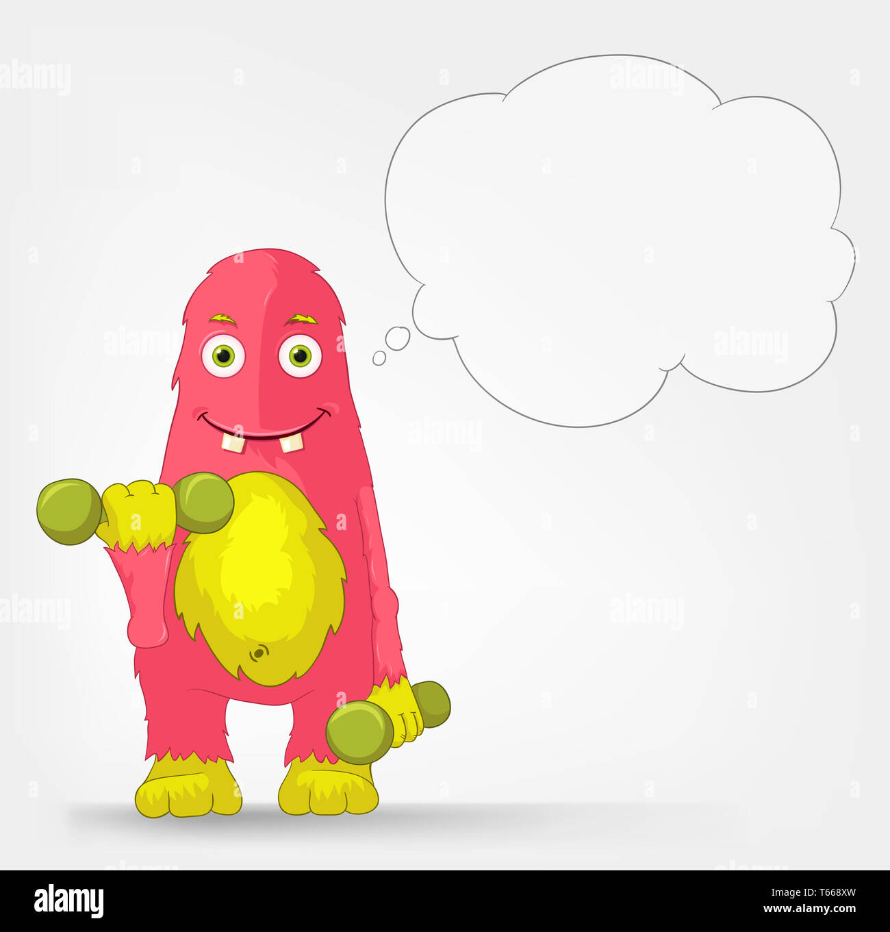 Funny Monster. Gym Stock Photo - Alamy