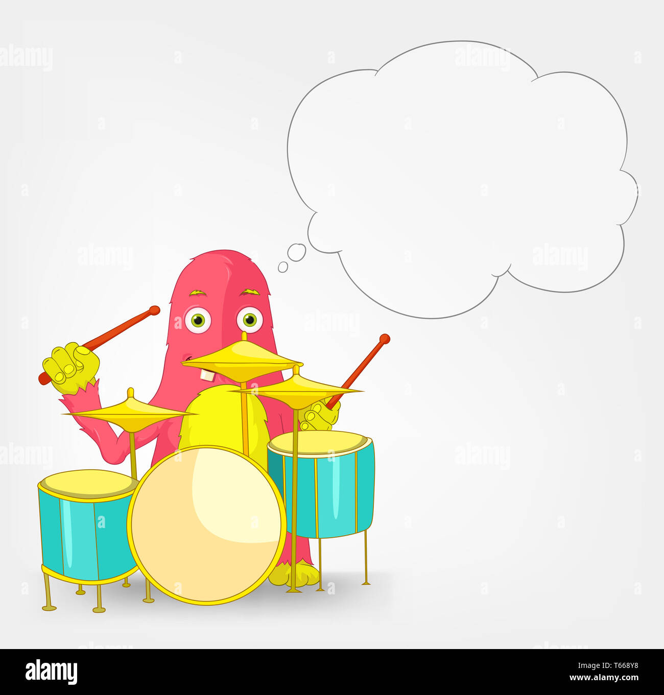 Cartoon drummer hi-res stock photography and images - Alamy