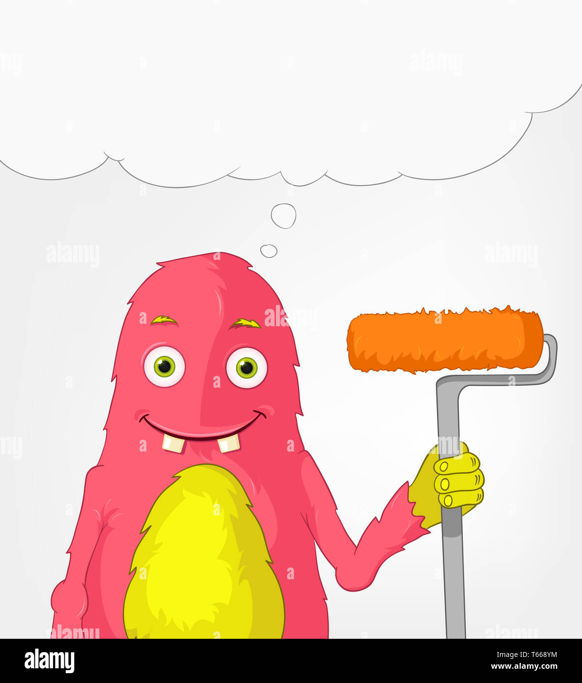 Funny Monster. Painter Stock Photo - Alamy