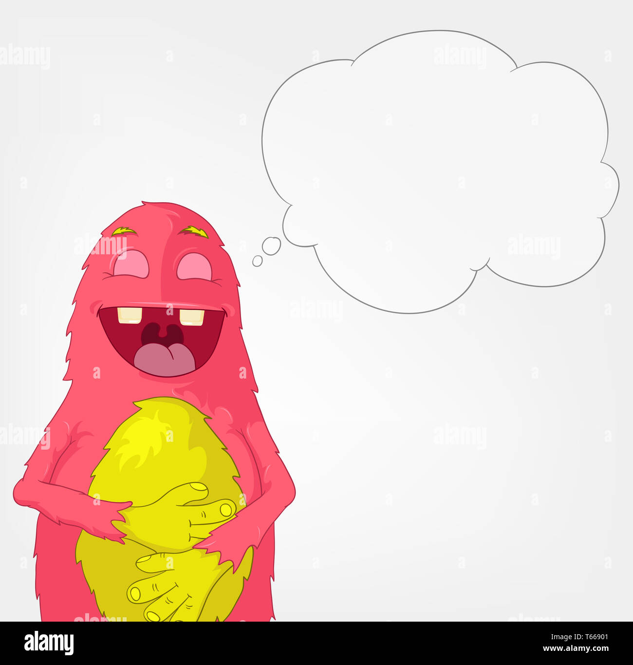 Funny Monster. Laughing Stock Photo - Alamy