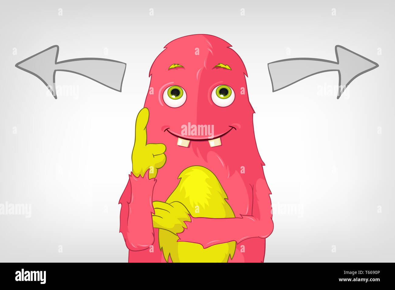 Funny Monster. Thinking Stock Photo - Alamy