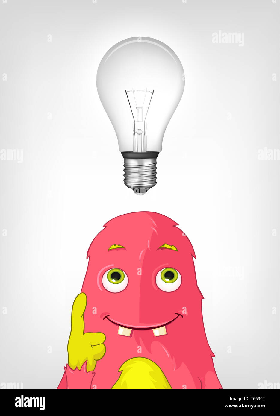 Funny Monster. Thinking Stock Photo - Alamy