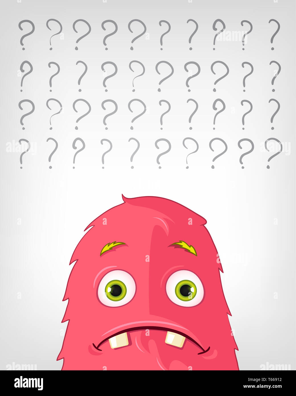 Funny Monster. Thinking Stock Photo - Alamy