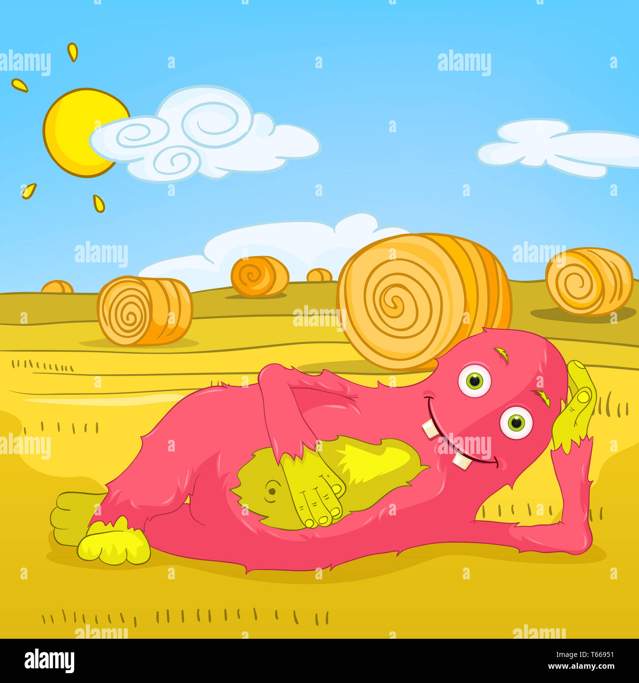 Cartoon character furry monster hi-res stock photography and images - Alamy