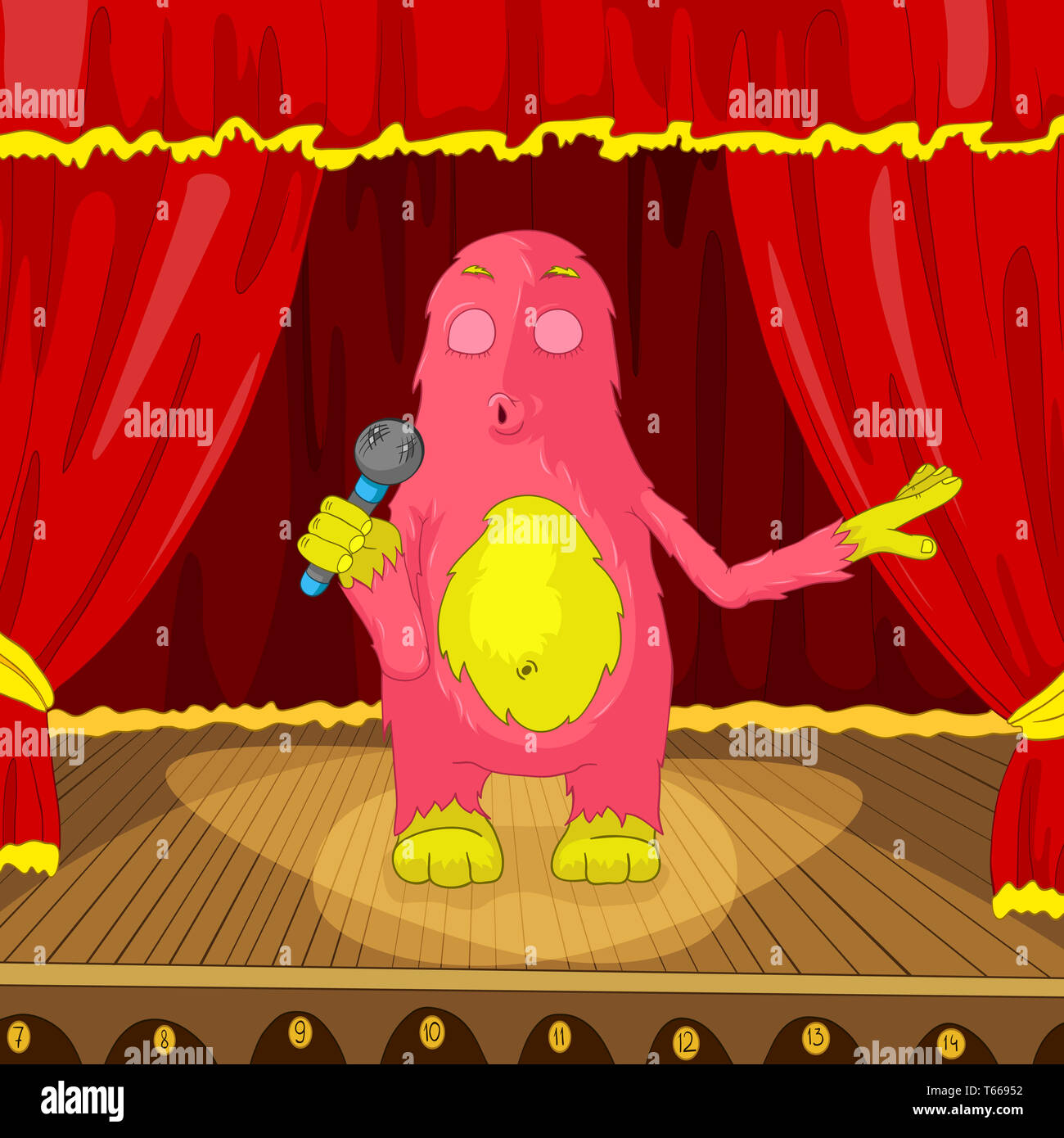 Furry red monster hi-res stock photography and images - Alamy