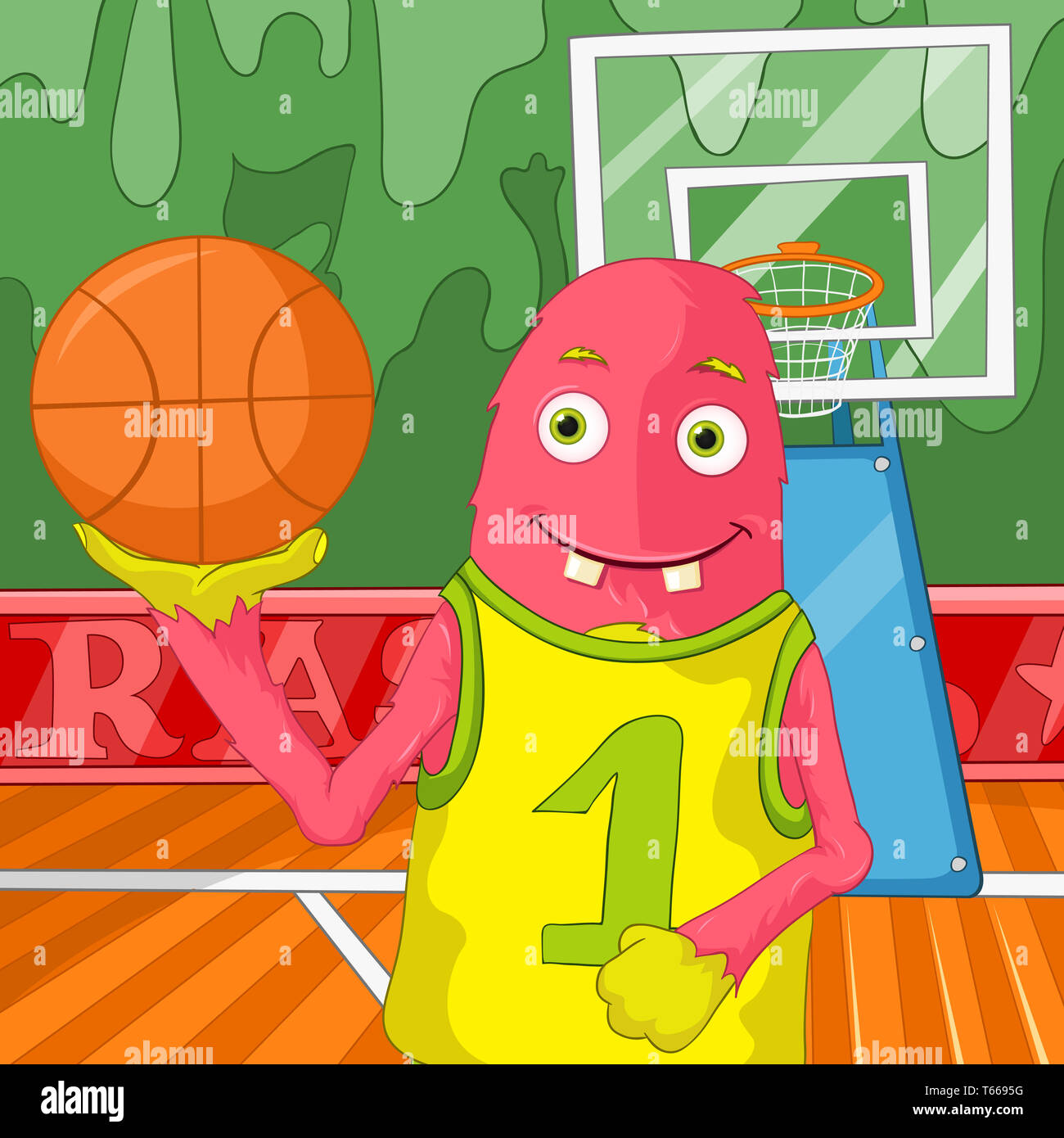 Cartoon monster ball hi-res stock photography and images - Alamy