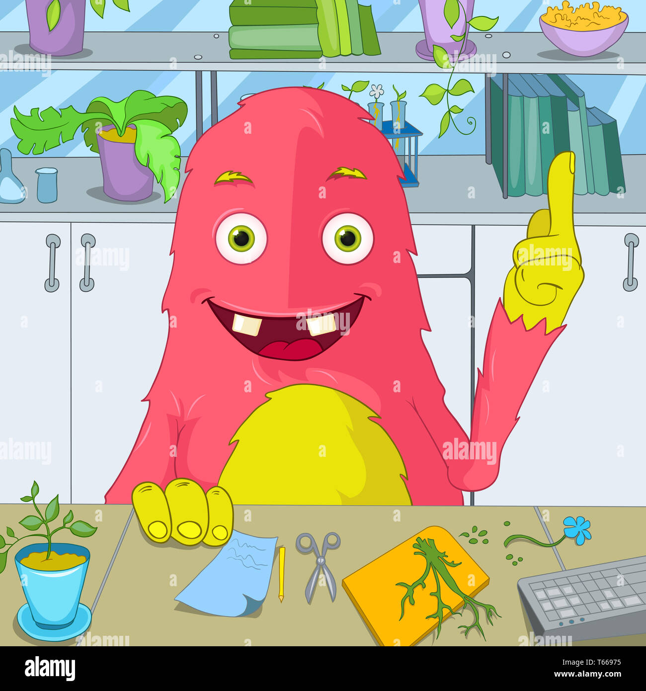 Funny cartoon scientist hi-res stock photography and images - Alamy