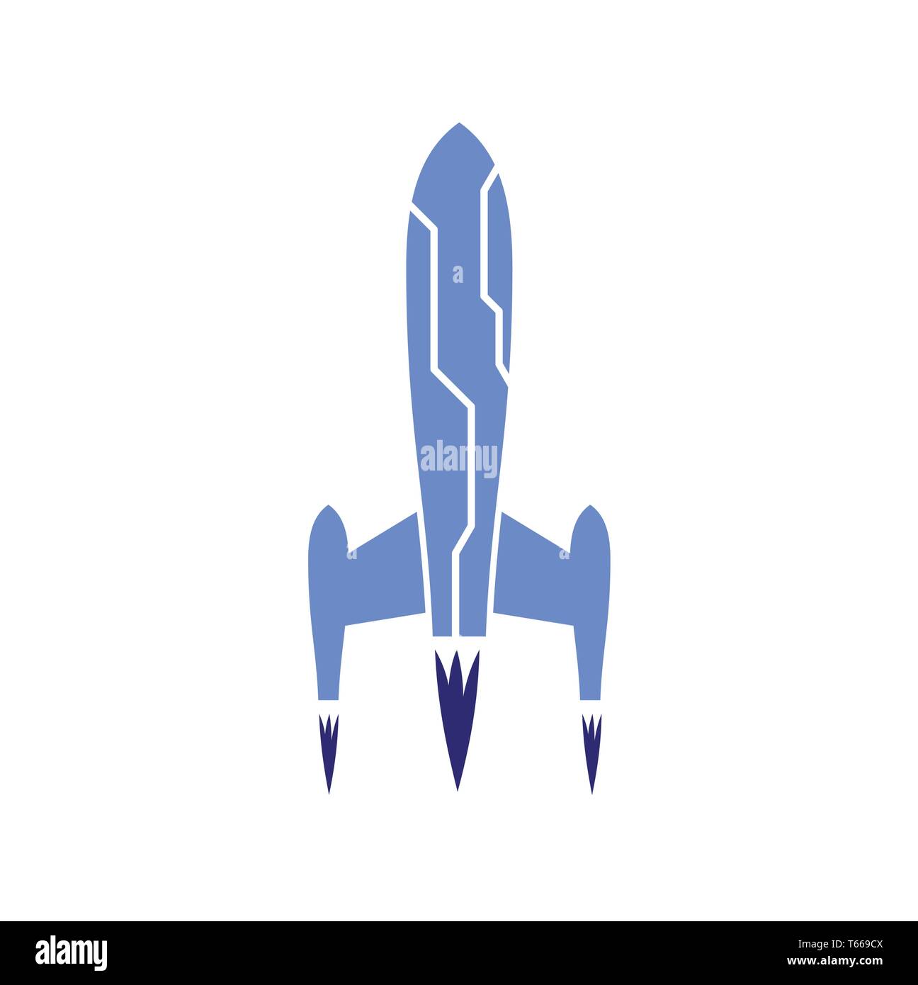 Rocket icon on background for graphic and web design. Simple vector ...
