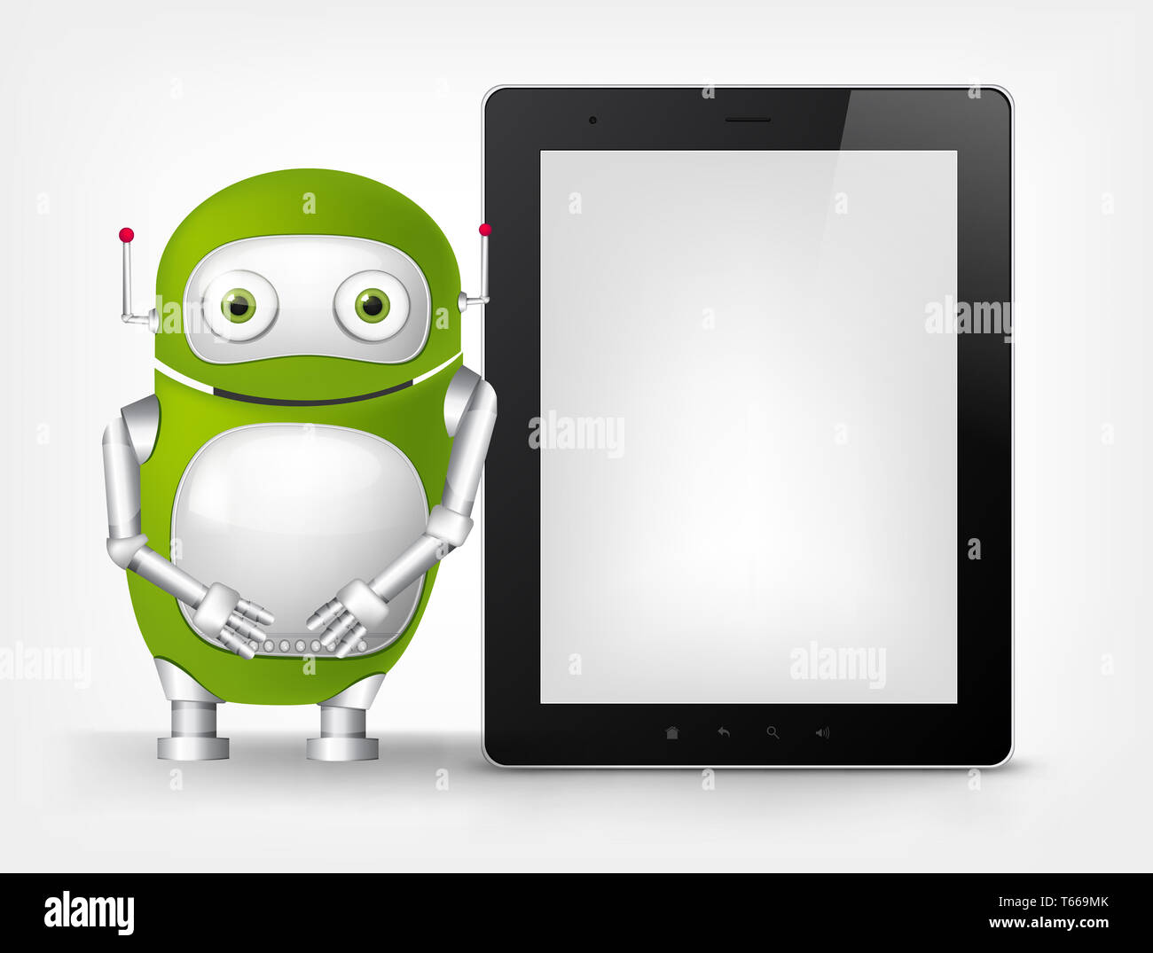 Robot looking at screen with robot hi-res stock photography and images ...