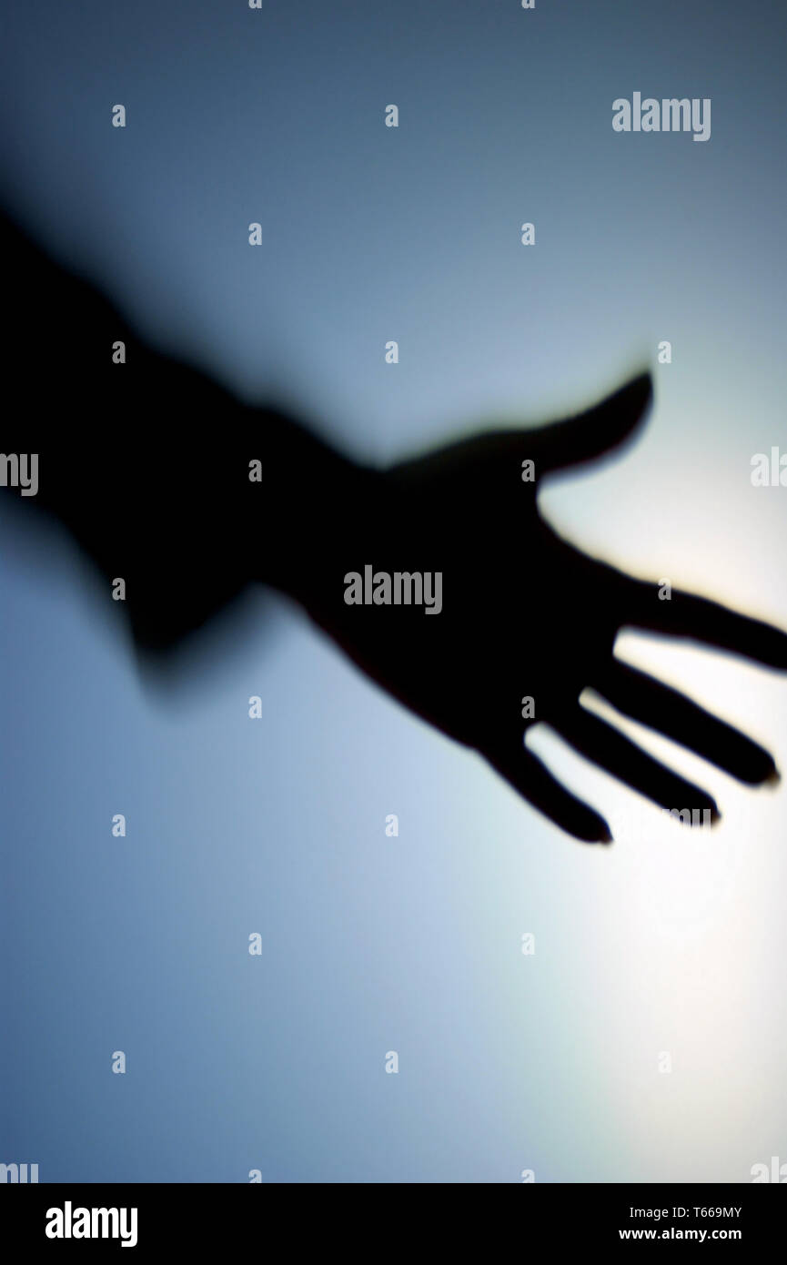 Dark hand, silhouette Stock Photo - Alamy