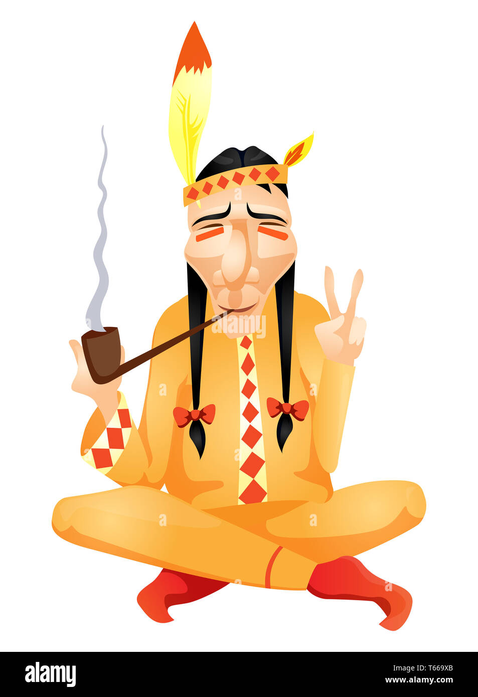 Smoking pipe native american hi-res stock photography and images - Alamy