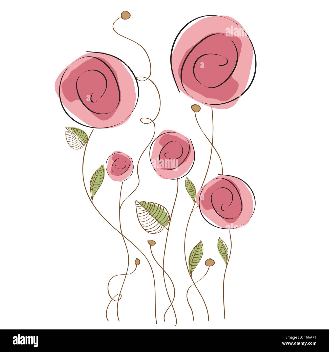 Festive floral pattern background Cut Out Stock Images & Pictures - Alamy