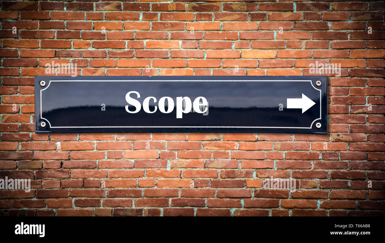 Street Sign the Direction Way to Scope Stock Photo - Alamy