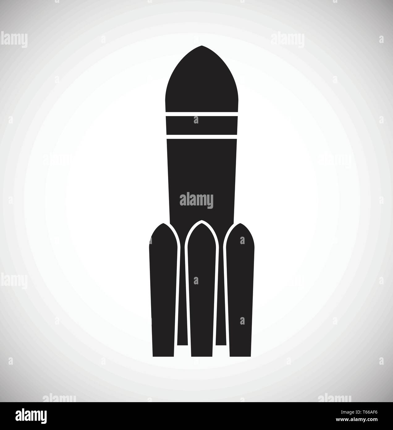 Rocket icon on background for graphic and web design. Simple vector ...