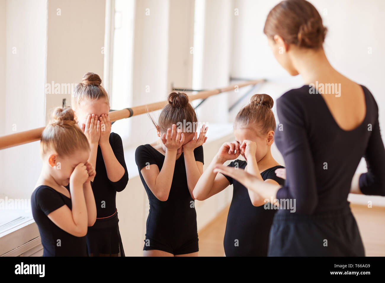 Pep talk in Ballet Class Stock Photo - Alamy