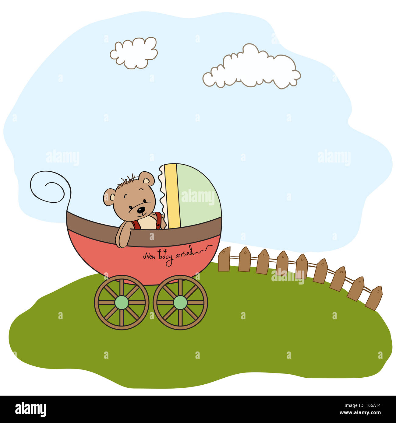 Pram stroller cartoon Cut Out Stock Images & Pictures - Alamy