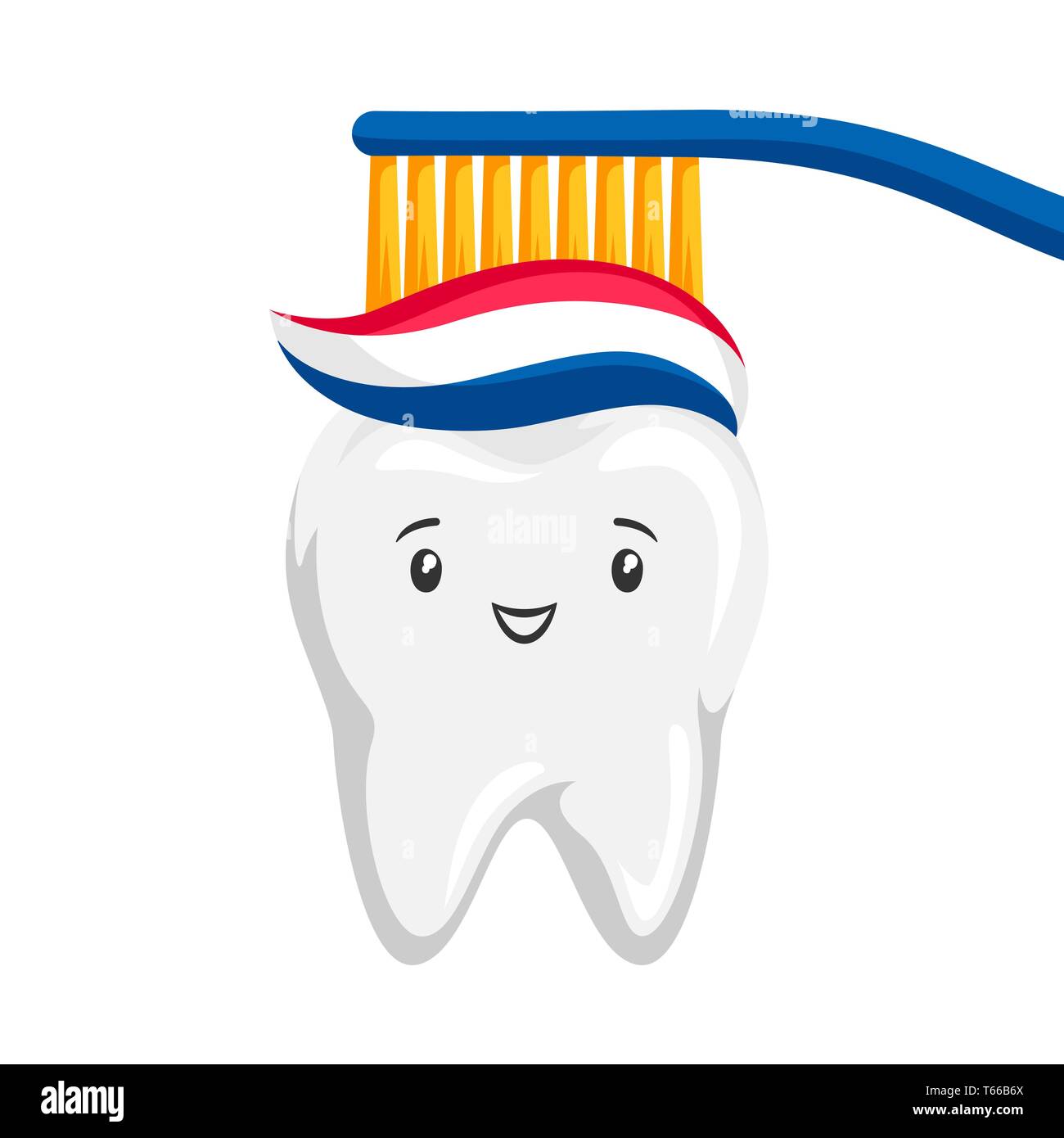 Child brushing teeth fun Stock Vector Images - Alamy