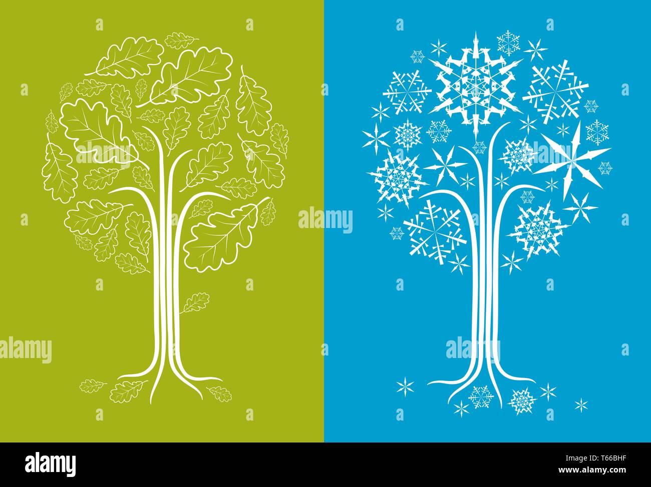 Branch frozen in the ice Stock Vector Images - Alamy
