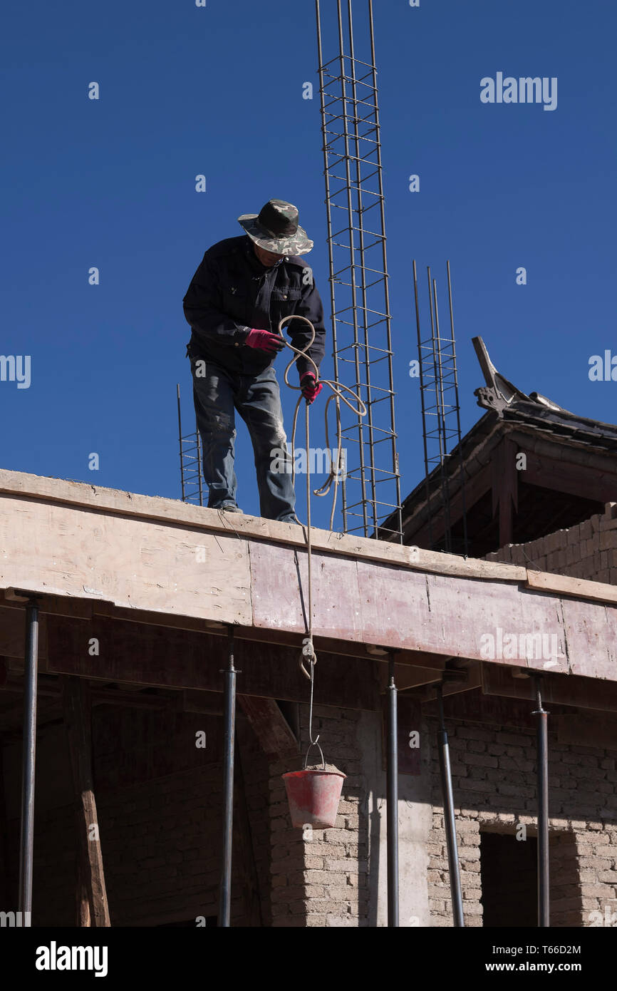Yuhu village, belonging to the Naxi minority, located about 15 ...