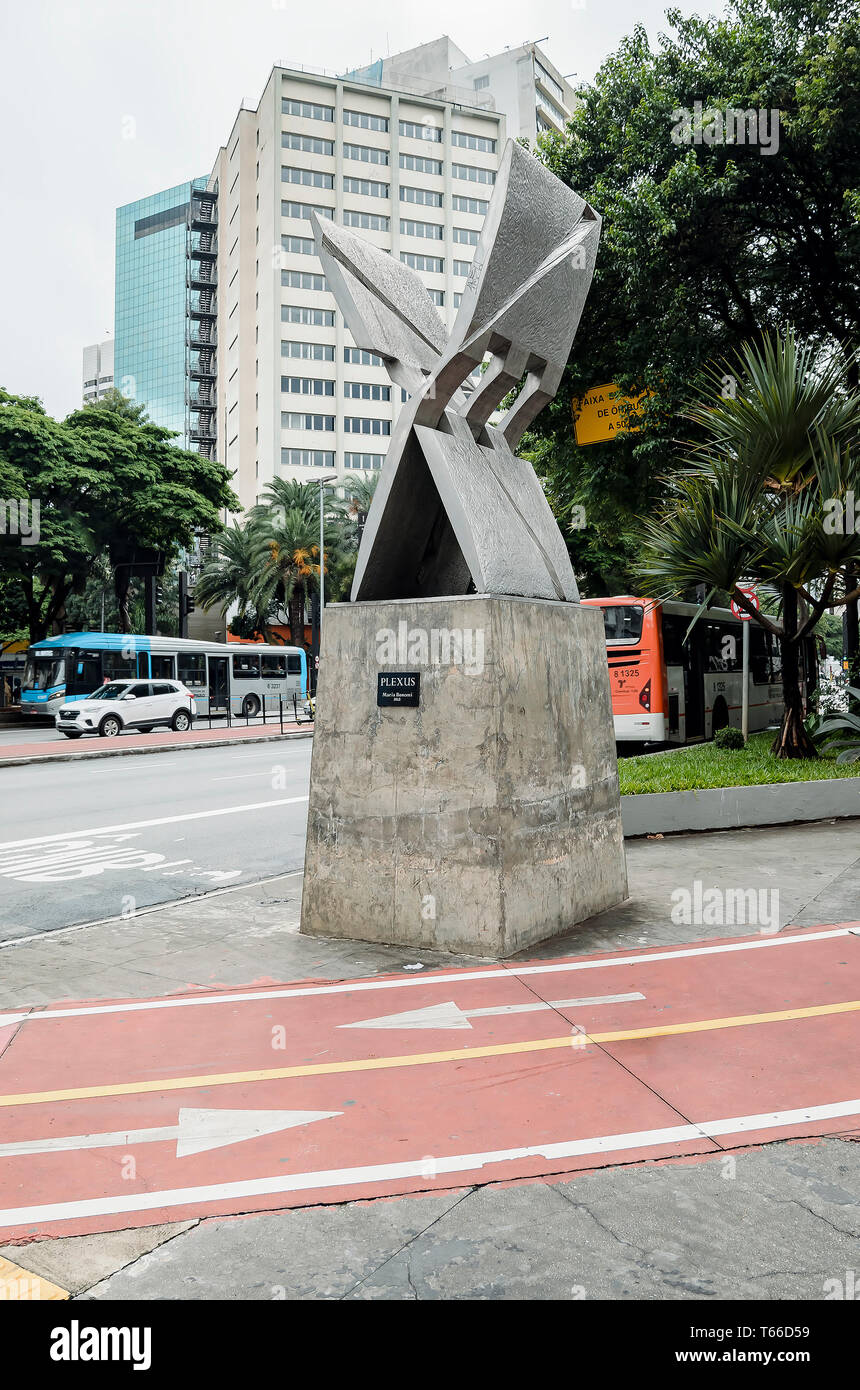 Sao Paulo SP, Brazil - March 01, 2019: Work of art called Plexus from ...