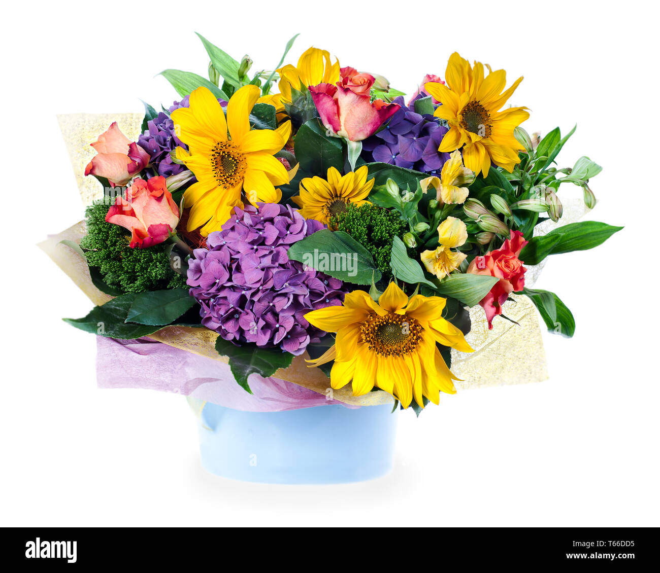 Red roses and sunflowers hi-res stock photography and images - Alamy