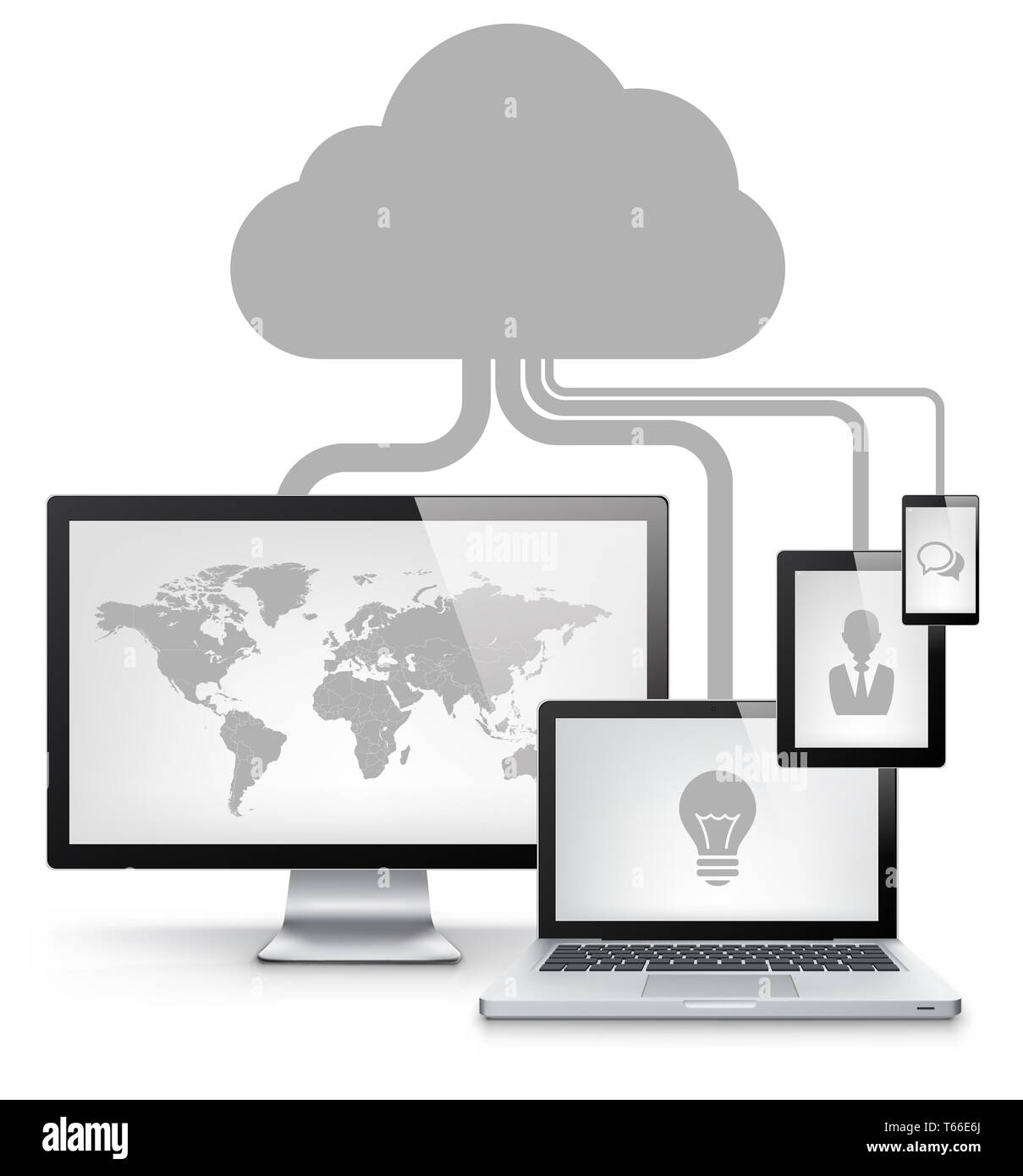 Cloud storage digital service Cut Out Stock Images & Pictures - Alamy