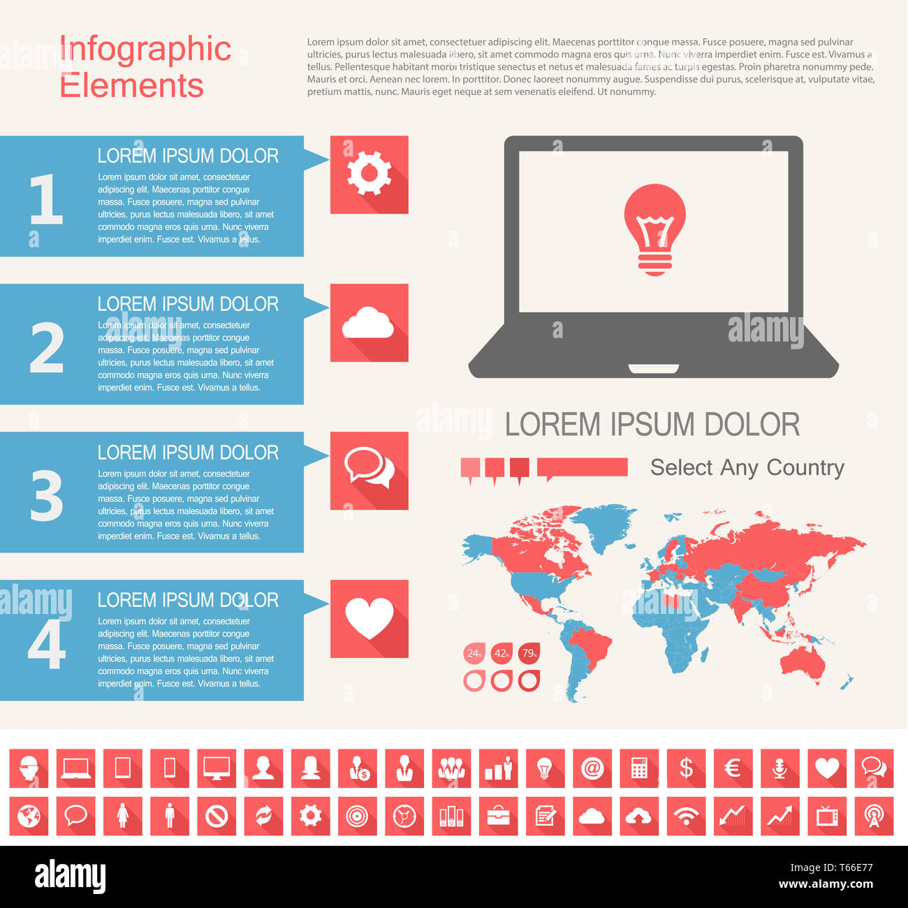 IT Industry Infographic Elements Stock Photo - Alamy