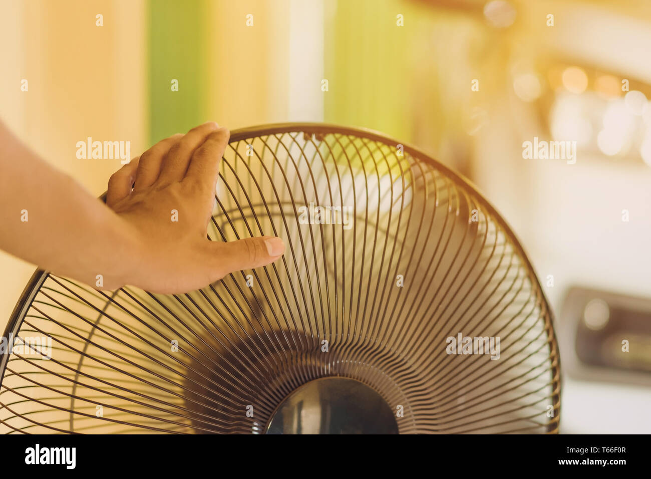 Old man cooling fan hi-res stock photography and images - Alamy