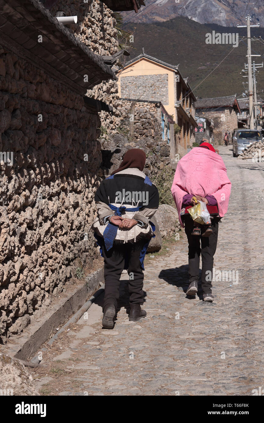 Yuhu village, belonging to the Naxi minority, located about 15 ...