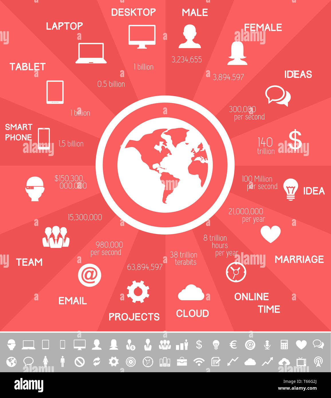 IT Industry Infographic Elements Stock Photo - Alamy