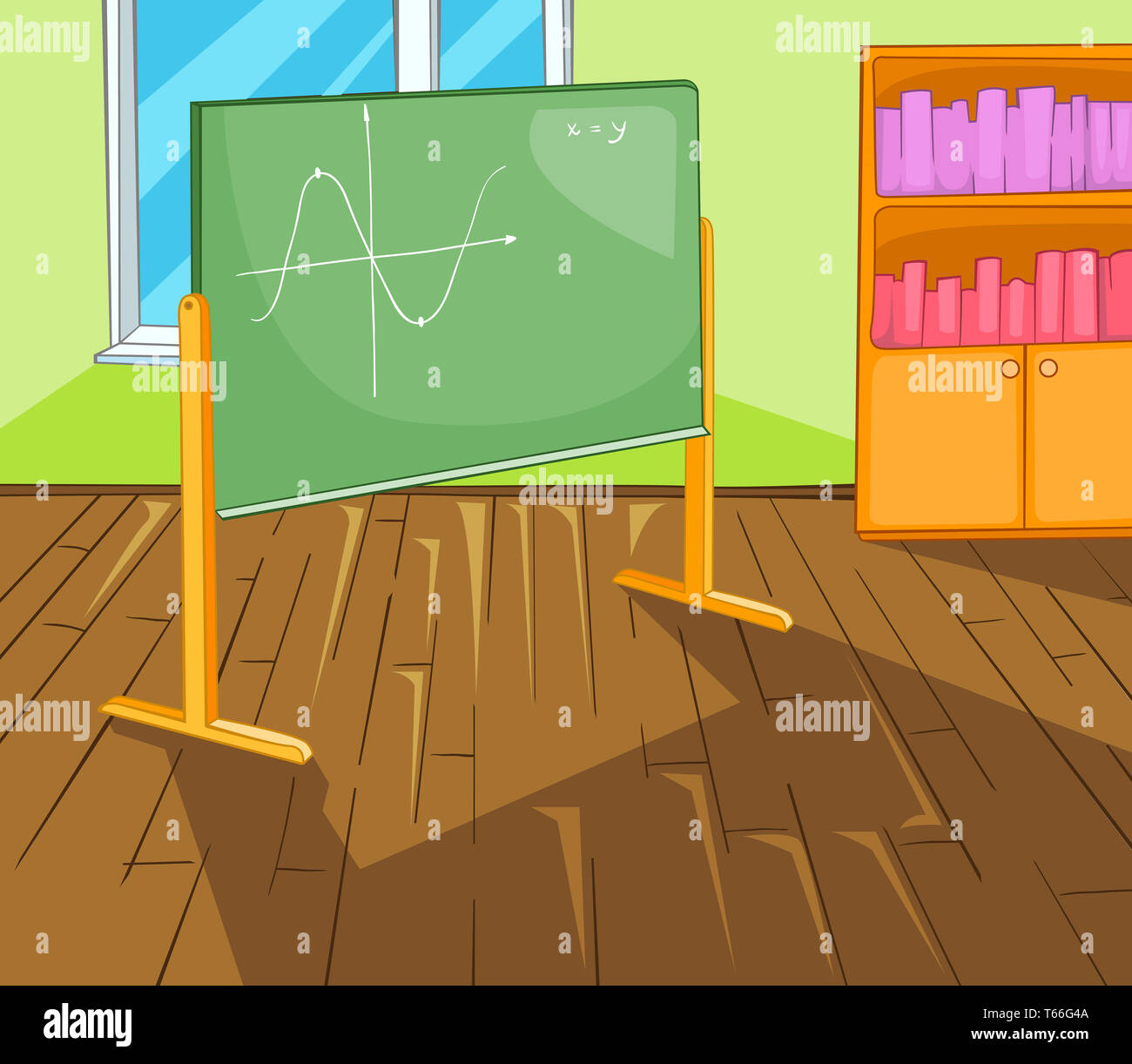 Cartoon classroom hi-res stock photography and images - Alamy
