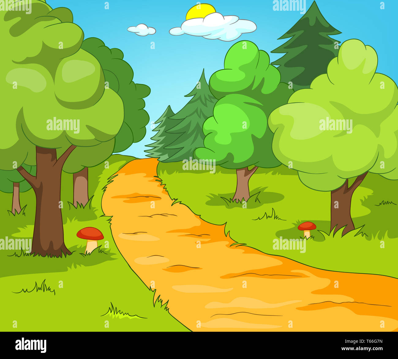 Cartoon bush natural comic hi-res stock photography and images - Alamy
