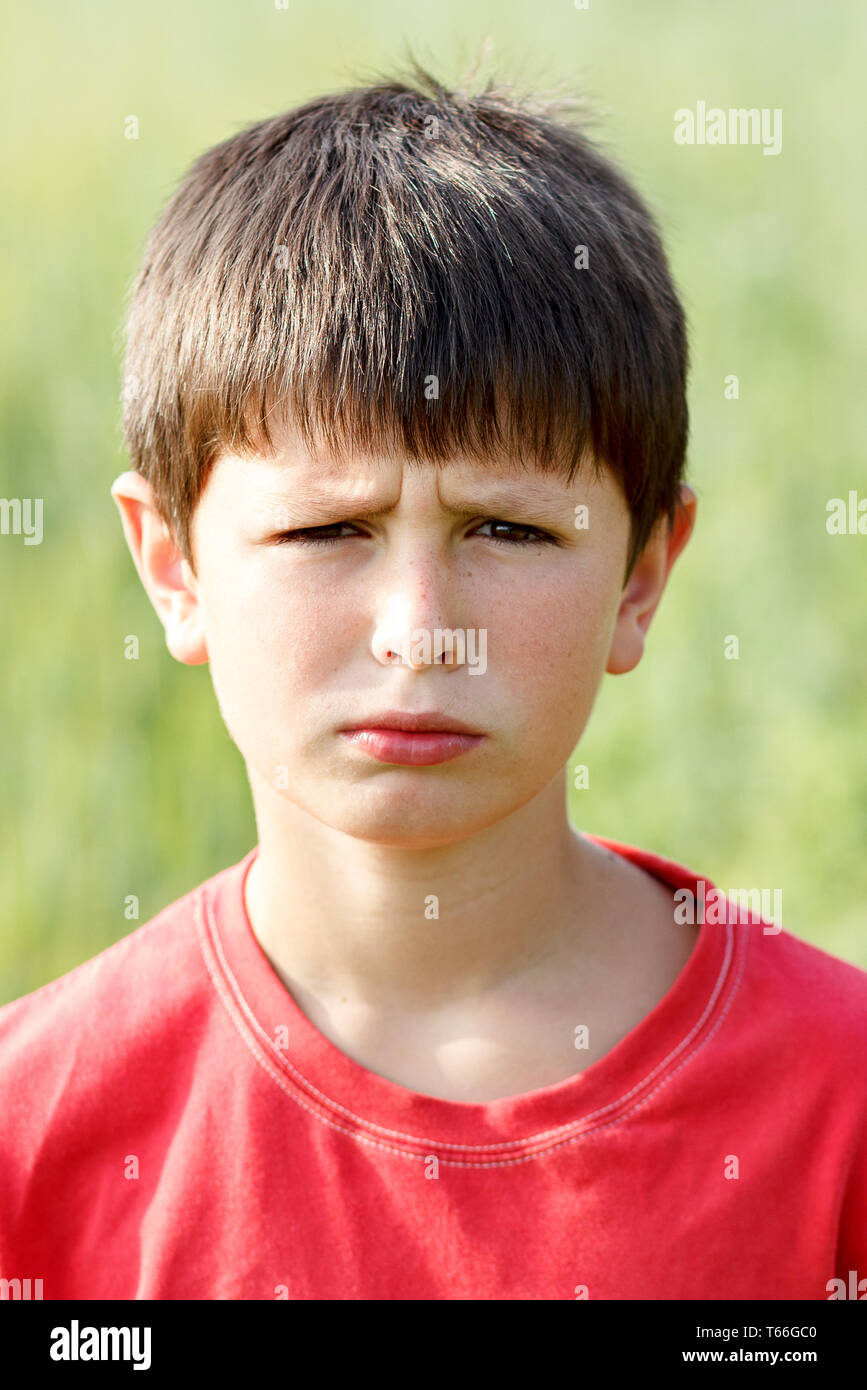 sad portrait of boy Stock Photo - Alamy