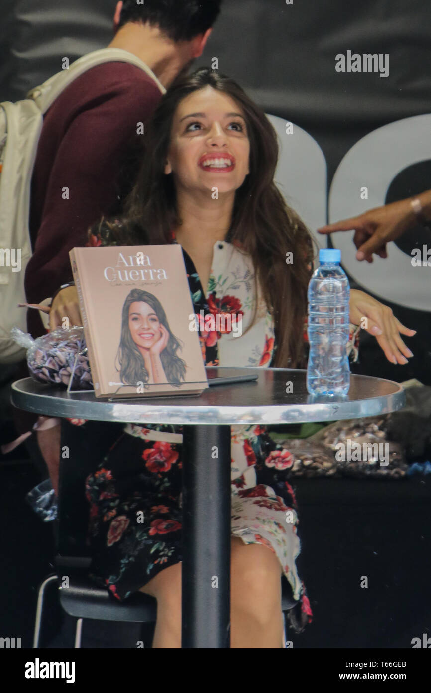 Ana Guerra signs books at her book signing event in Barcelona. Ana ...