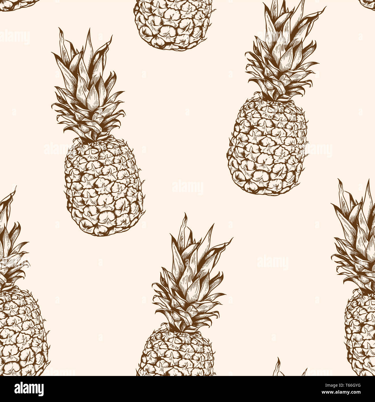 Vintage Pineapple Wallpaper Patterns
