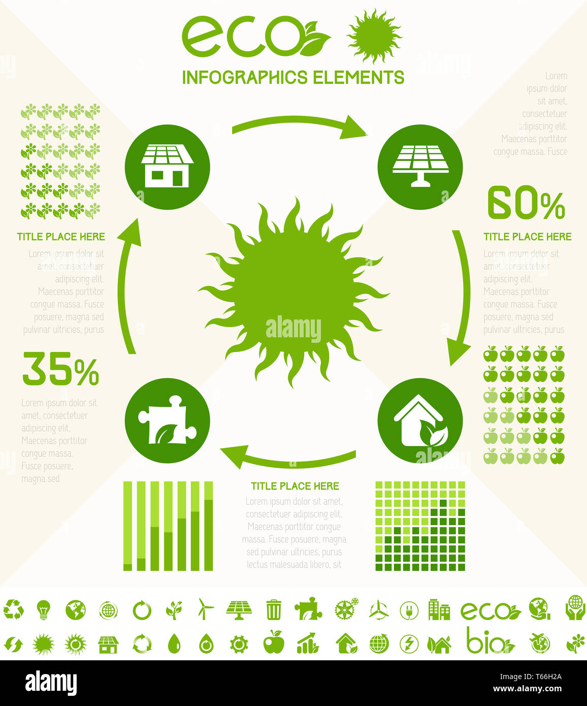 Ecology Infographic Template Stock Photo - Alamy
