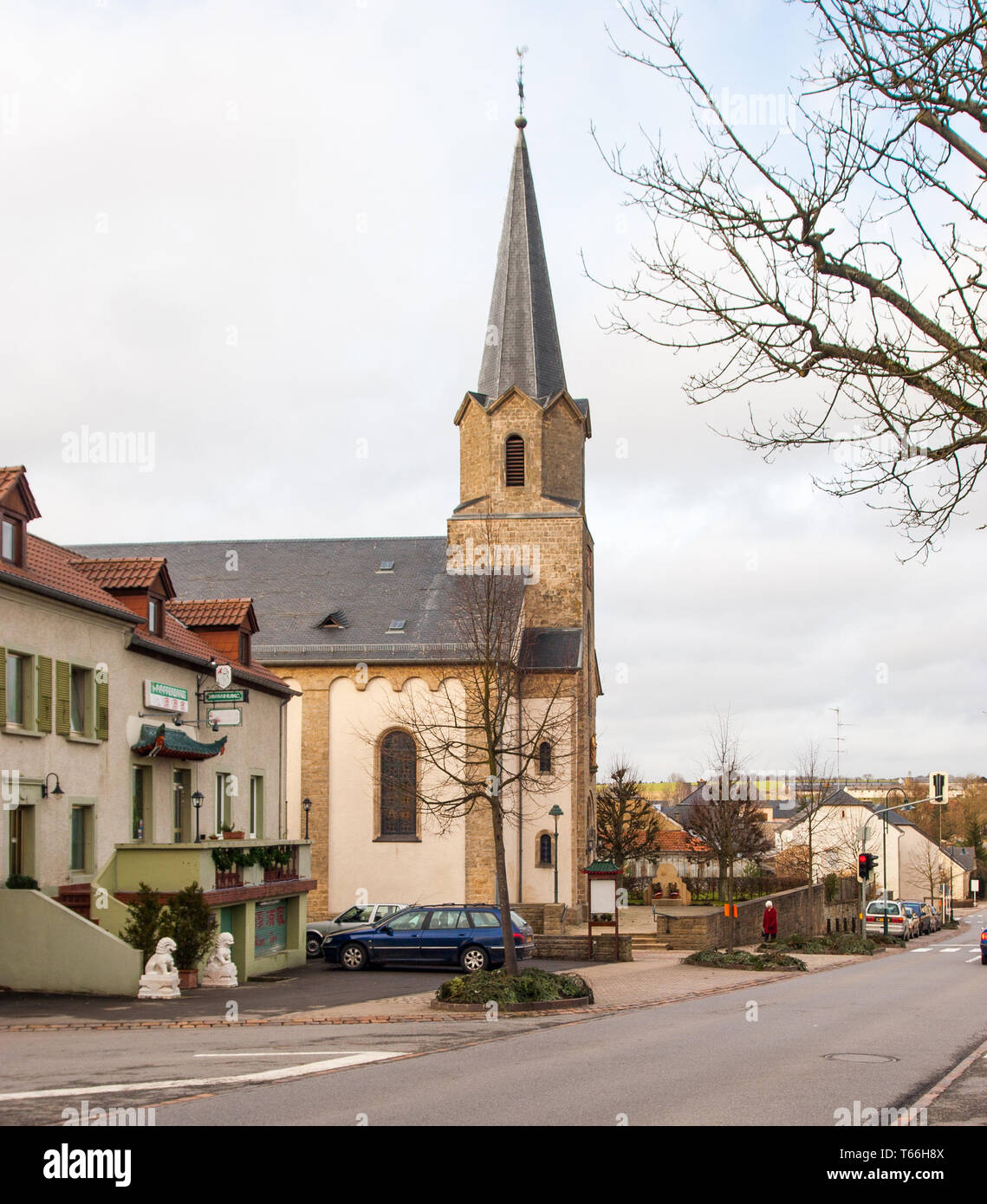 Church in Heffingen Stock Photo - Alamy