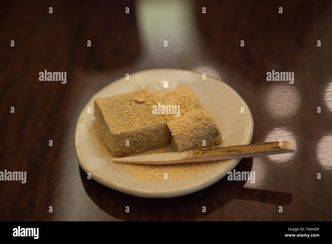 Yokan Kinako - jellied red bean paste dusted with soybean flour Stock ...