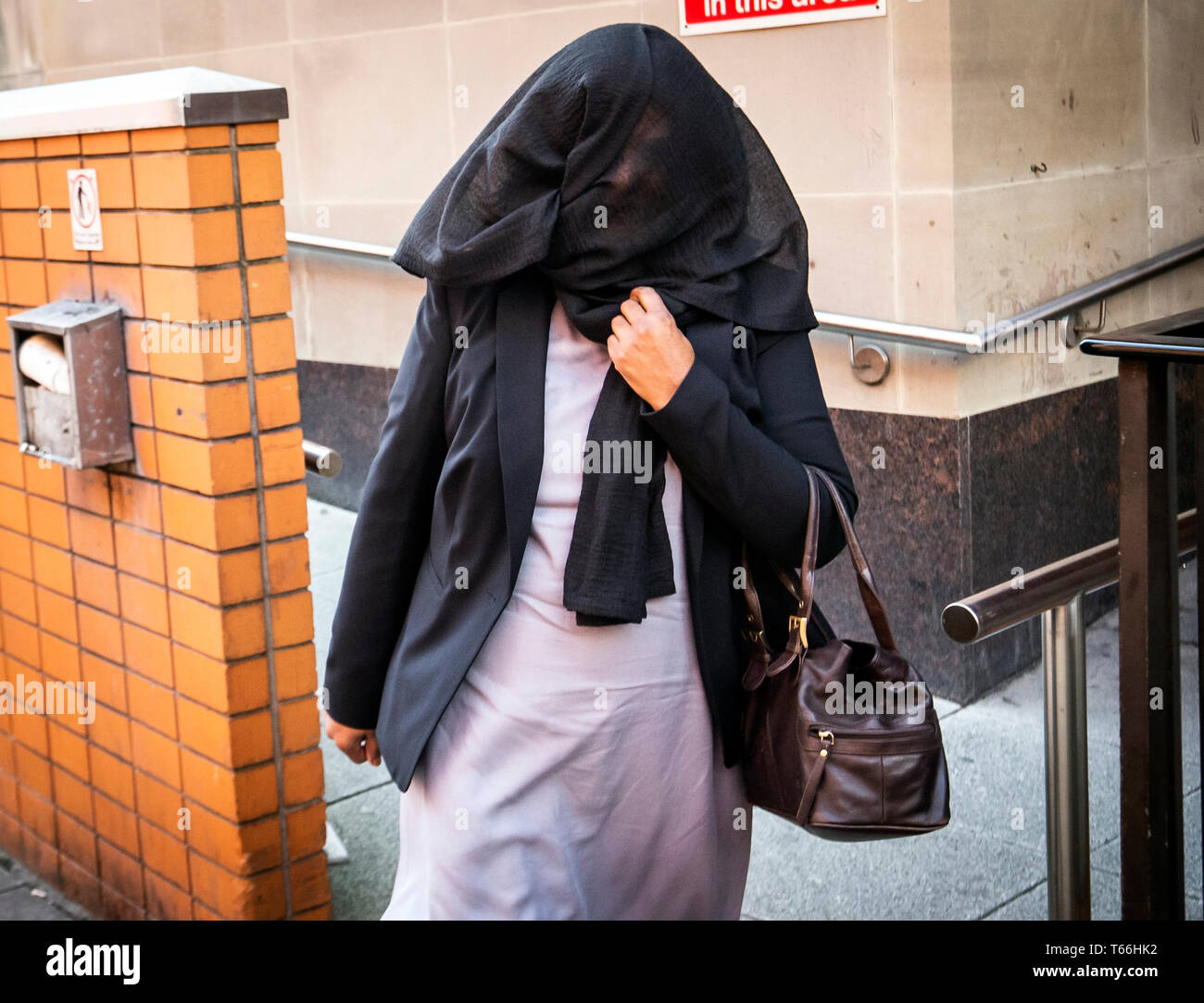 Shahnaz Malik leaves Leeds Crown Court after appearing on a charge related to cruelty to a ...