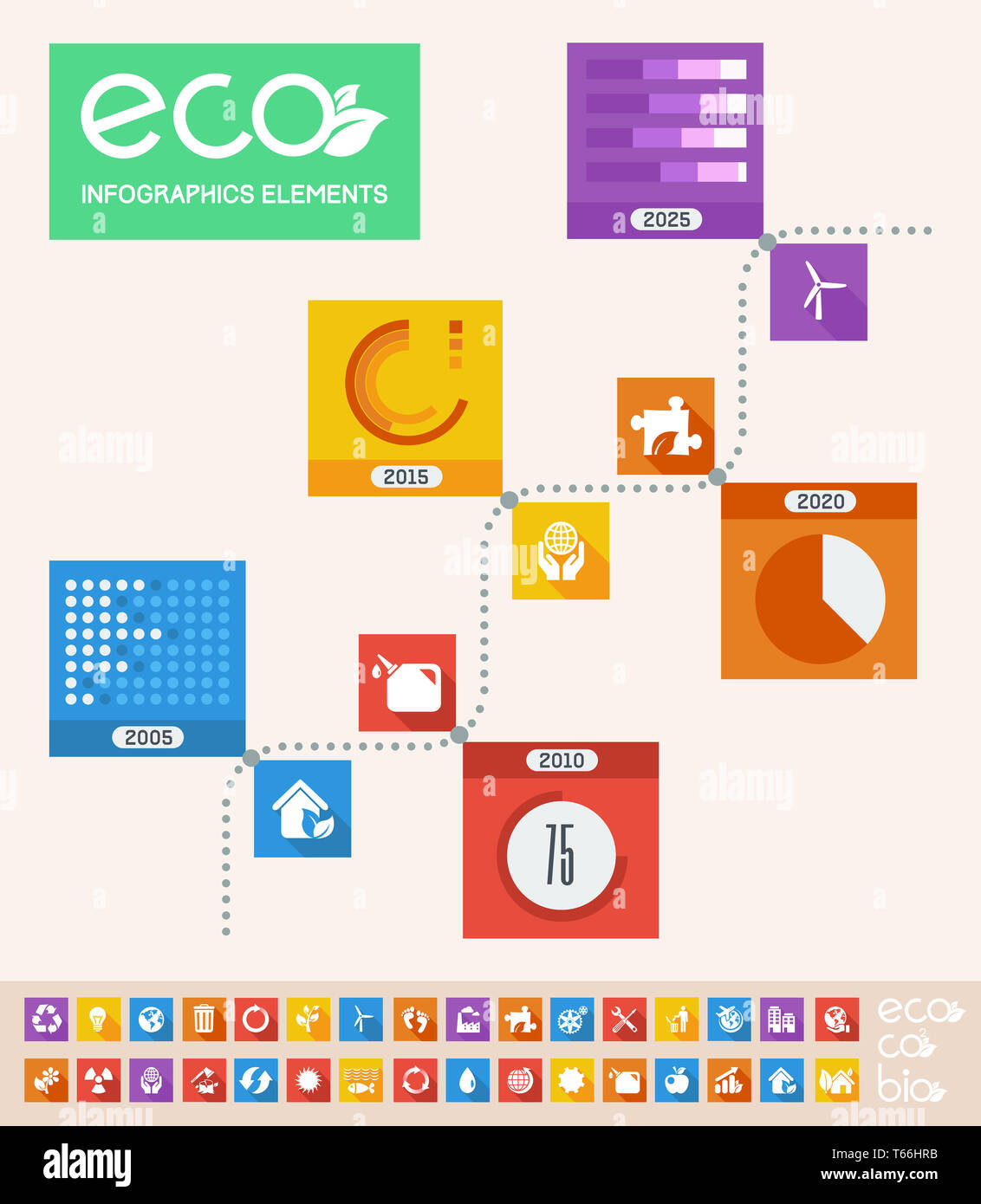 Ecology Infographic Template Stock Photo - Alamy