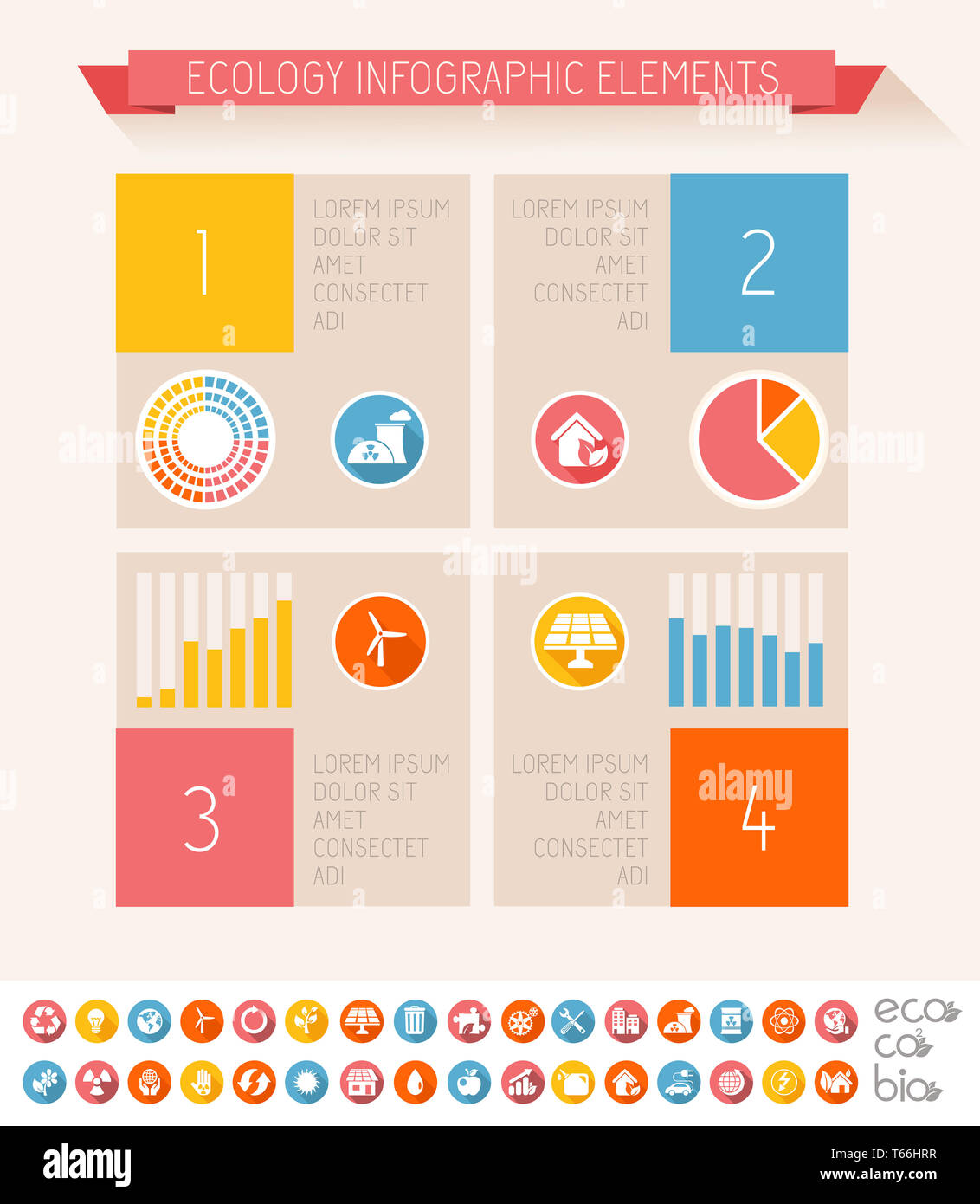 Ecology Infographic Template Stock Photo - Alamy