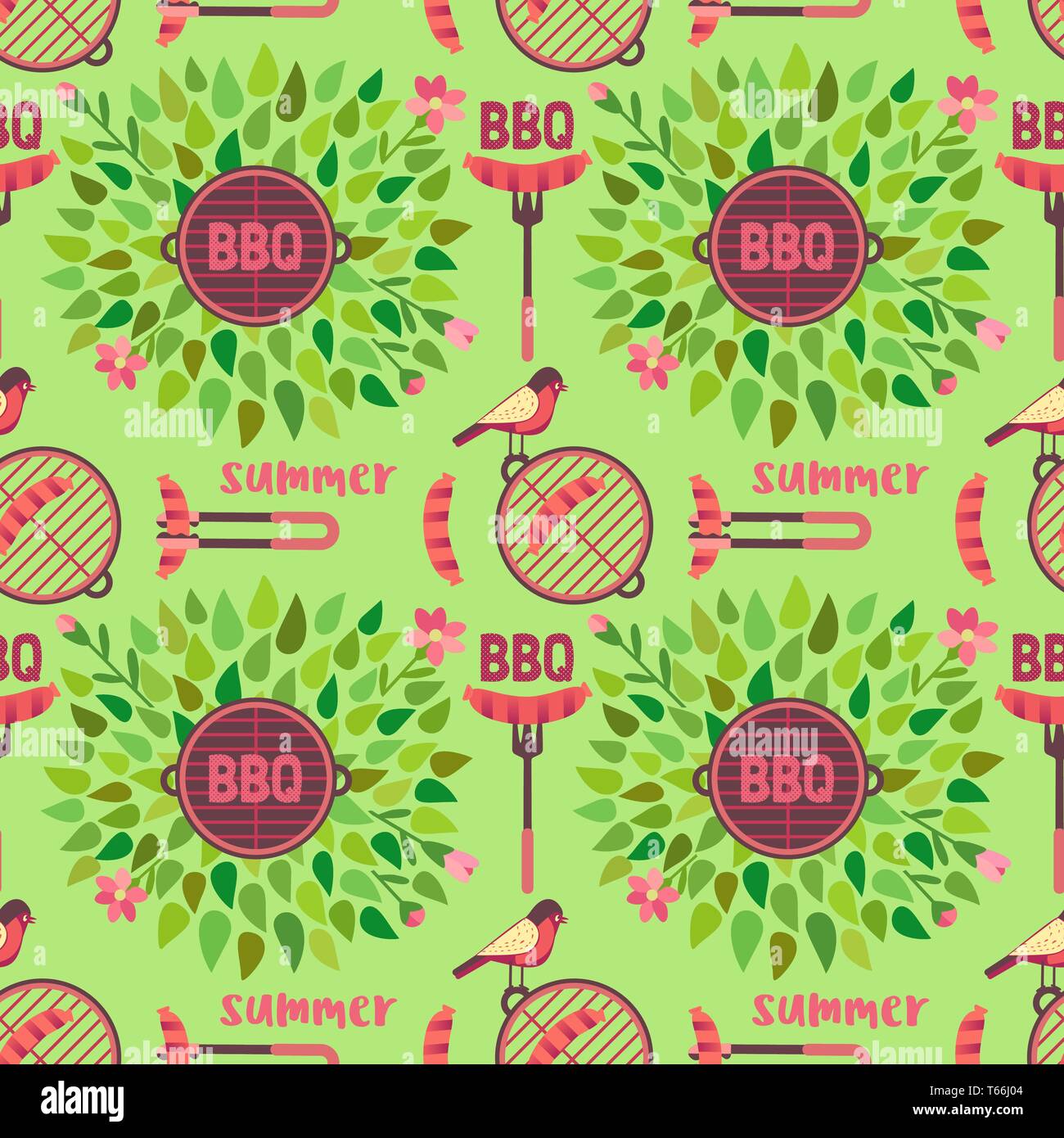 Bbq pattern Stock Vector Images - Alamy